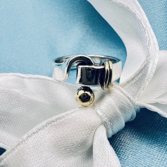 Tiffany & Co. | Jewelry | Tiffany Co Vintage Hook Eye Ring Sterling ...